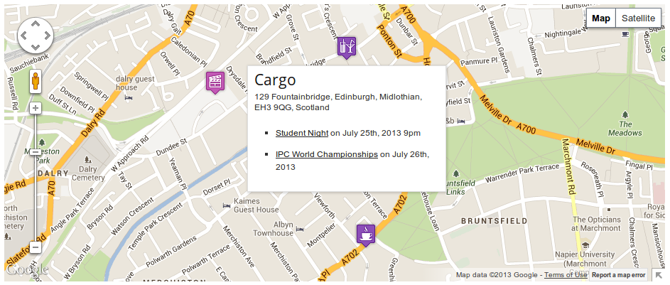 Events Map Event Organiser Docs